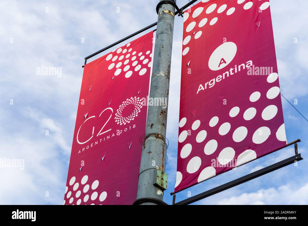 Buenos Aires, Argentina - November 25, 2018: Sign of G20 summit Stock ...