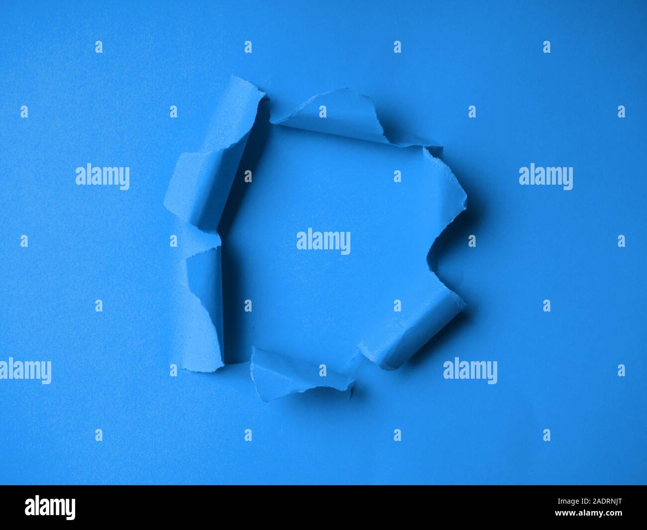 classic blue tinted, classic colors in 2020, Hole in the paper with ...