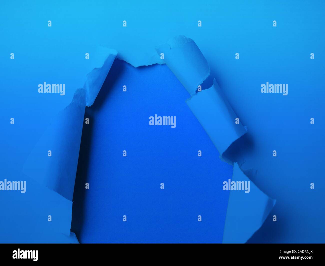 classic blue tinted, classic colors in 2020, Hole in the paper with ...