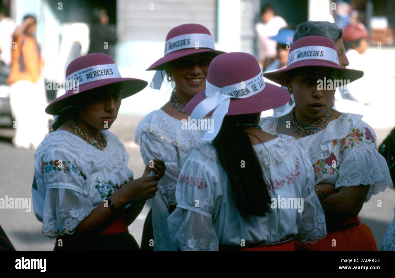 A group of young women at the annual pagan/Catholic "Fiesta de la Mama ...