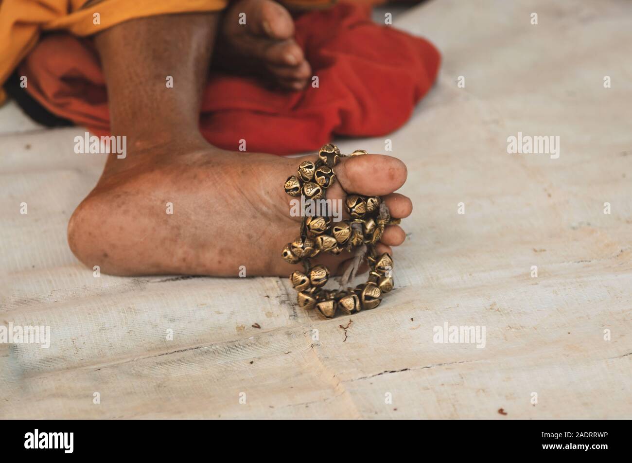 Close up view of ghungroo/ghunghroo /ghunghru , Musical Instrument ...