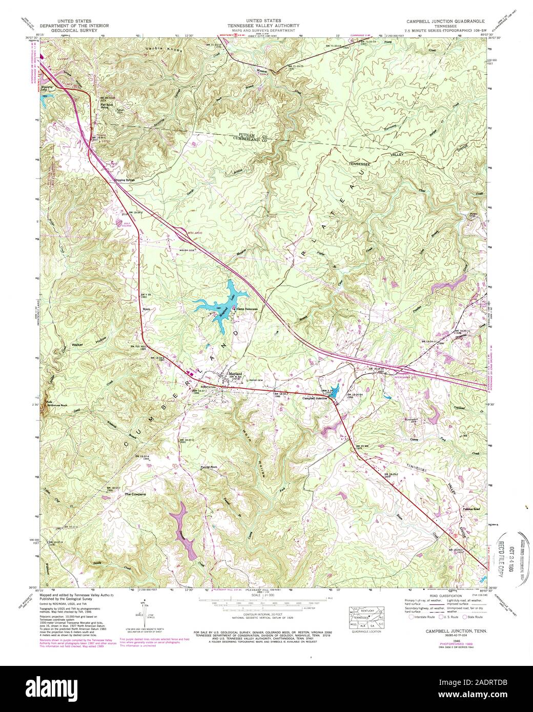 Campbell tennessee map hi-res stock photography and images - Alamy