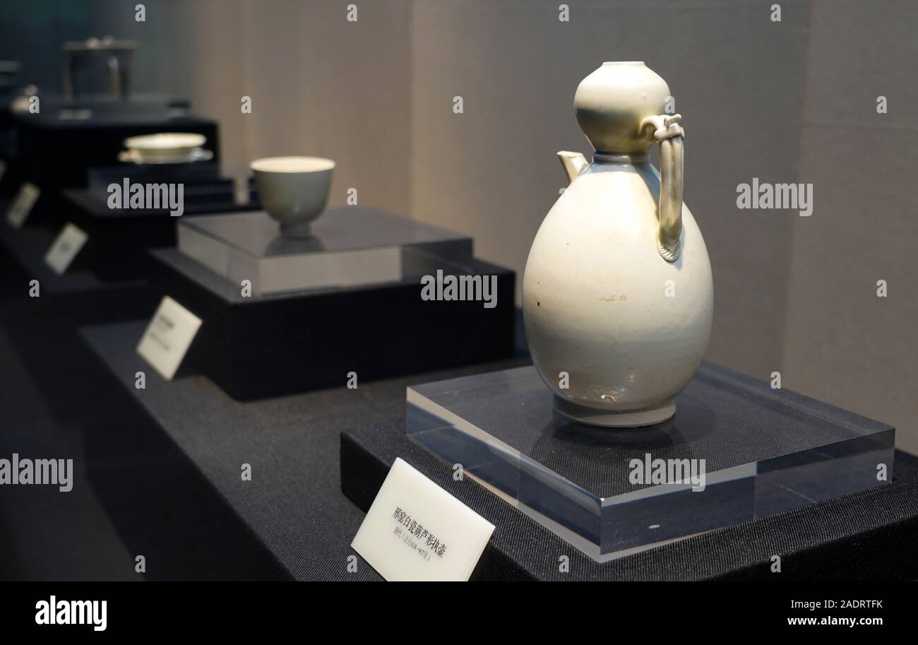 Xi'an, China's Shaanxi Province. 4th Dec, 2019. White porcelain wares ...