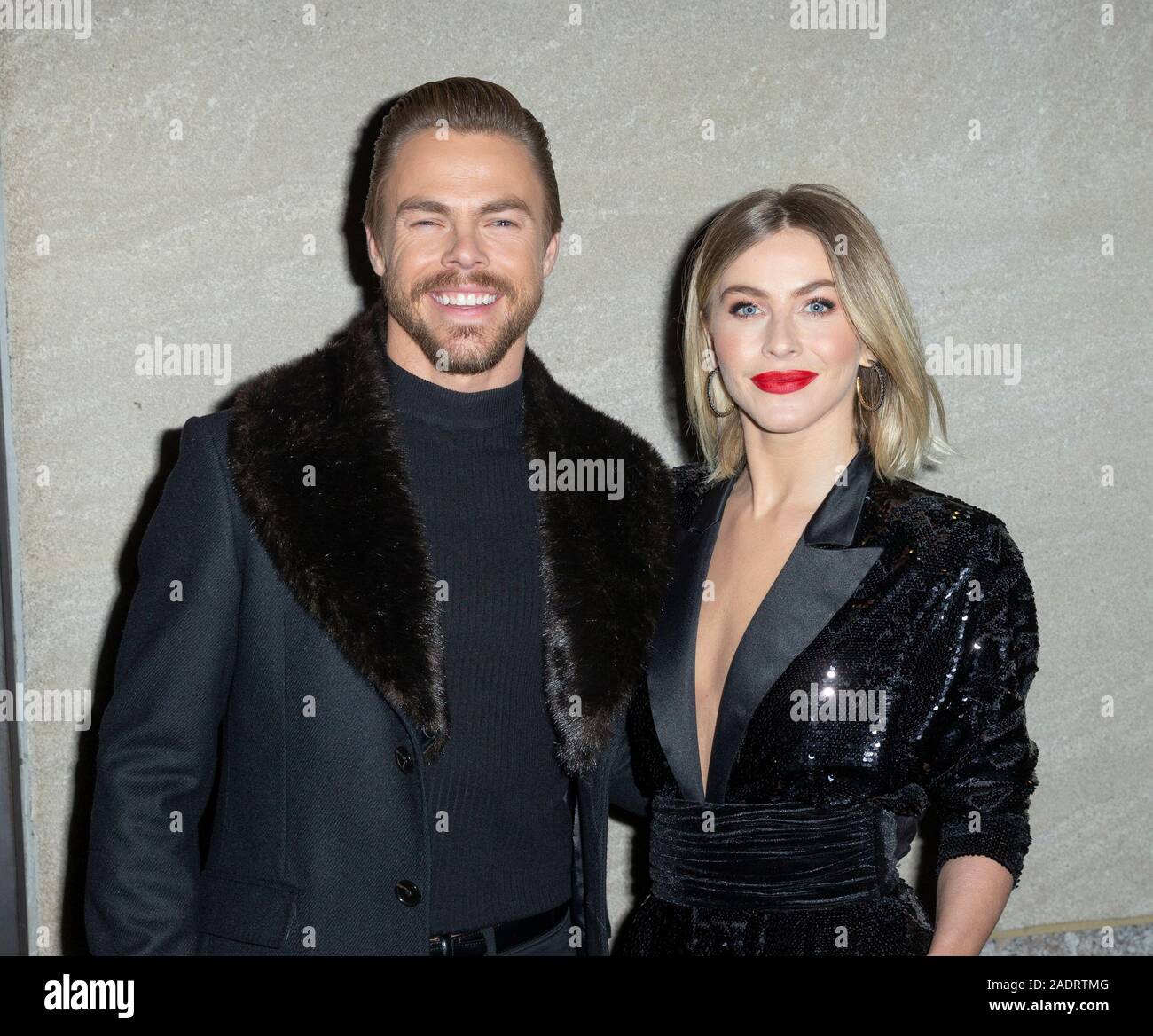 New York, NY - December 4, 2019: Derek Hough and Julianne Hough attend ...