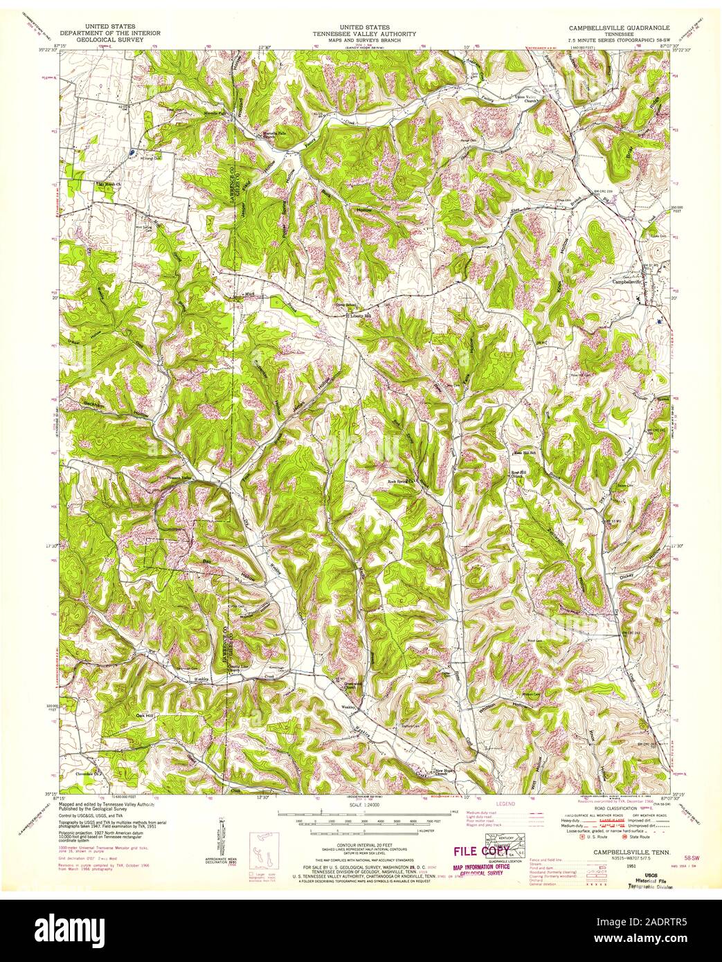 Campbellsville map hi-res stock photography and images - Alamy