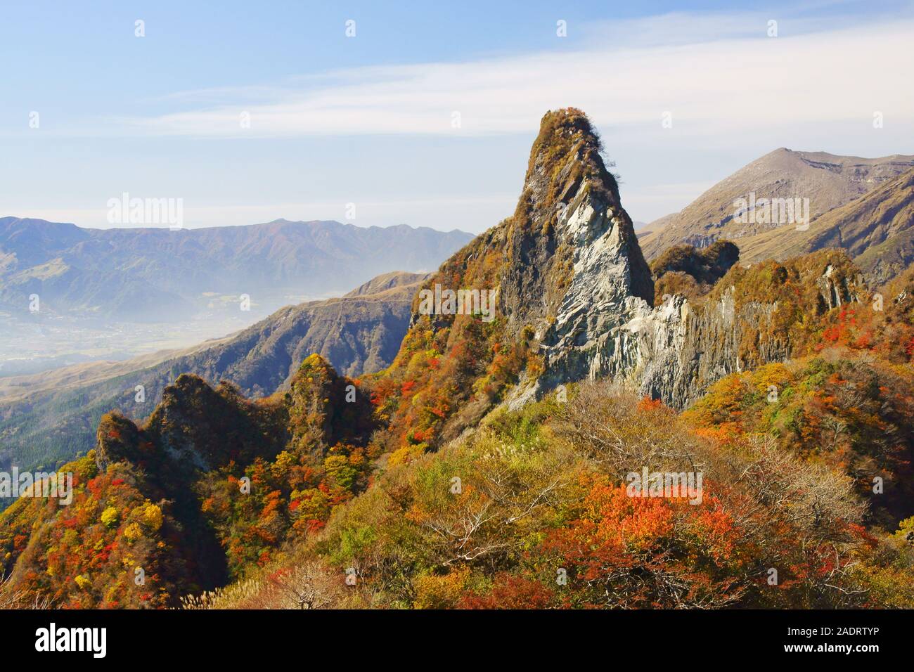 Japanese fall foliage, Mt. Neko, Aso, Japan Stock Photo - Alamy