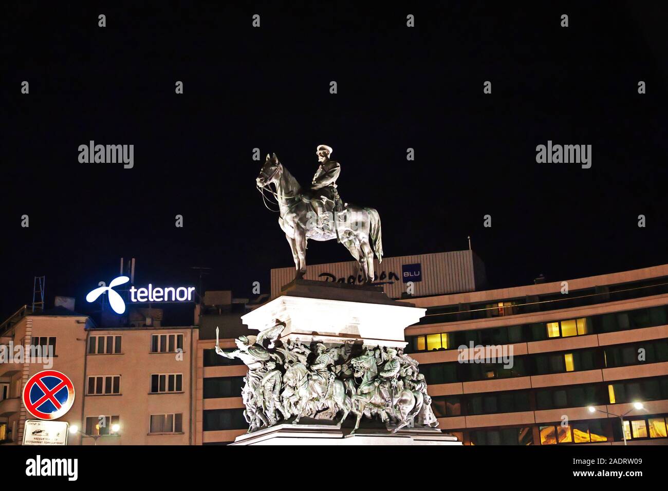 Sofia / Bulgaria - 14 Jul 2015: Statue of Tsar Alexander II, Sofia city ...