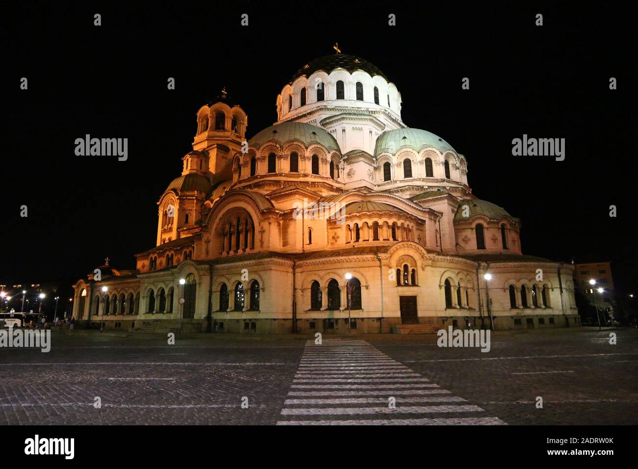 Alexander nevsky cathedral night sofia hi-res stock photography and ...