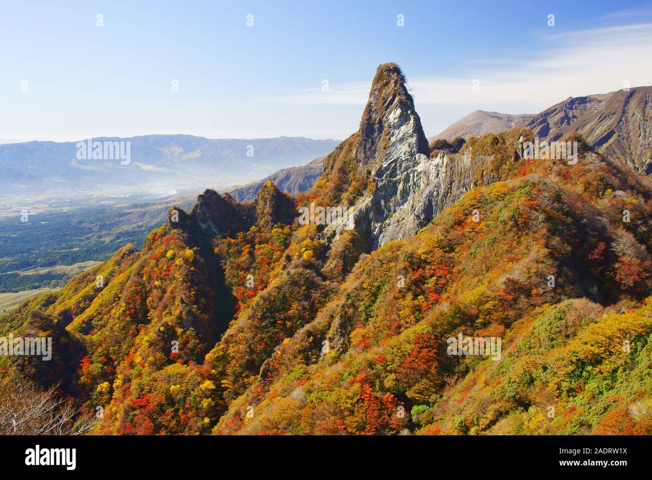 Japanese fall foliage, Mt. Neko, Aso, Japan Stock Photo - Alamy