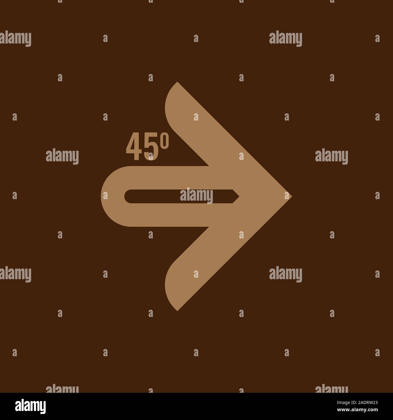 Trendy New creative Arrow icon or sign. Line art style Round edge ...