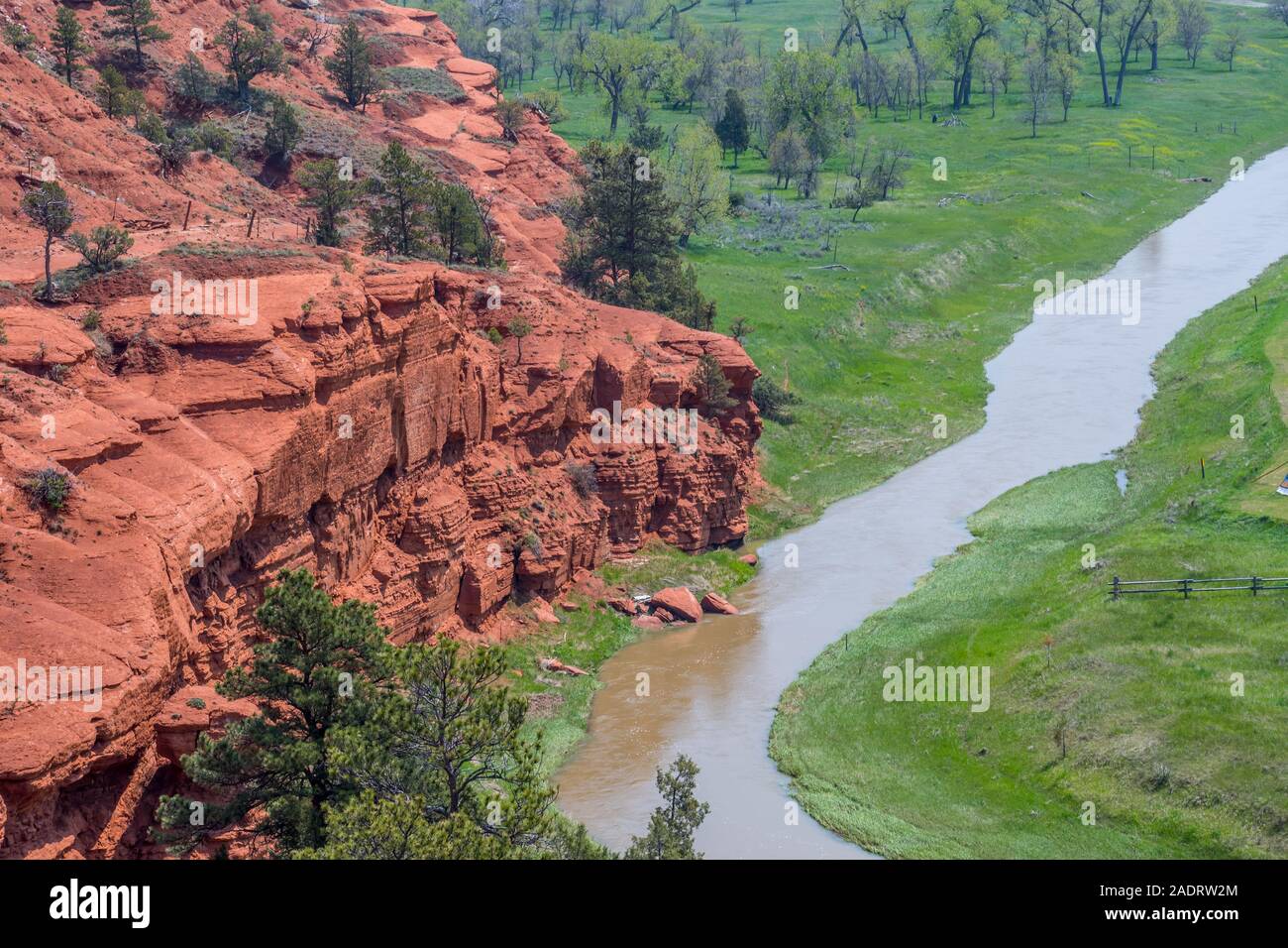 The Belle Fourche River in Devils Tower National Monument, Wyoming ...