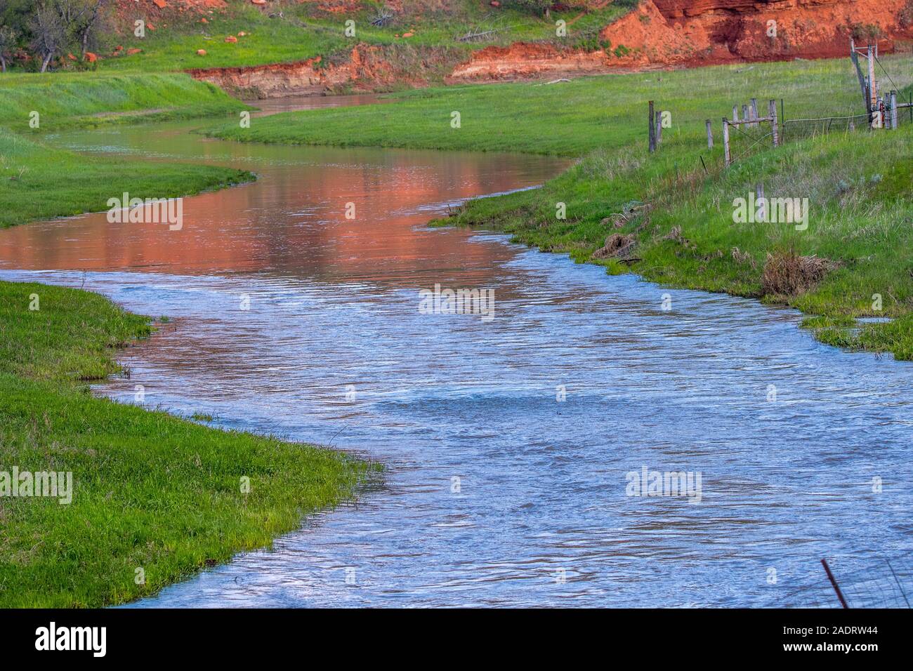 The Belle Fourche River in Devils Tower National Monument, Wyoming ...