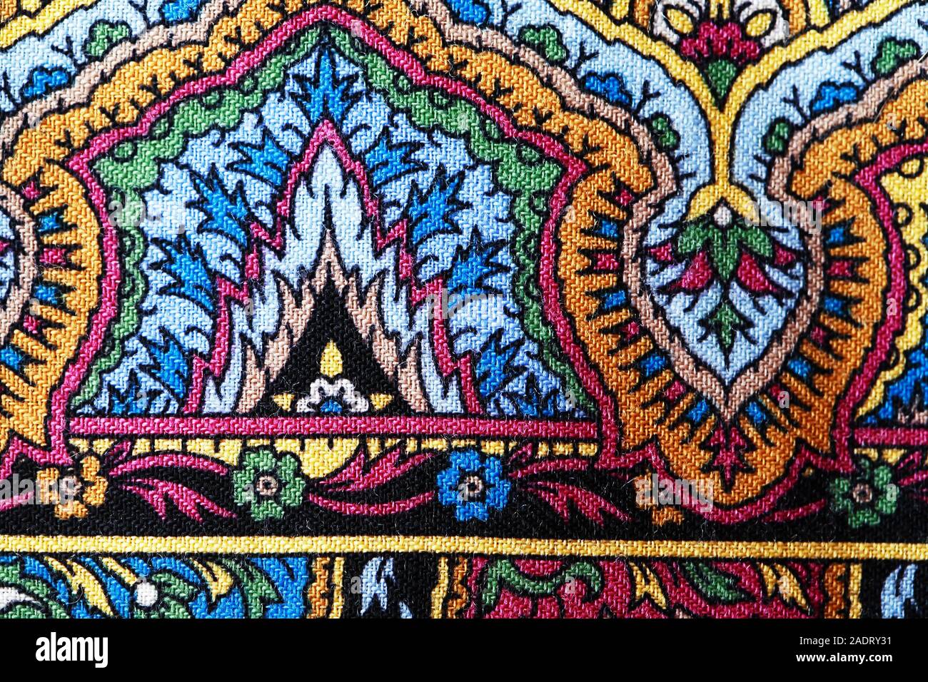 Bright cloth background. Closeup of traditional Asian fabric Stock ...