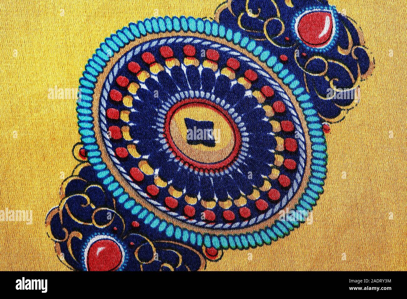 Bright cloth background. Closeup of traditional Asian fabric Stock ...