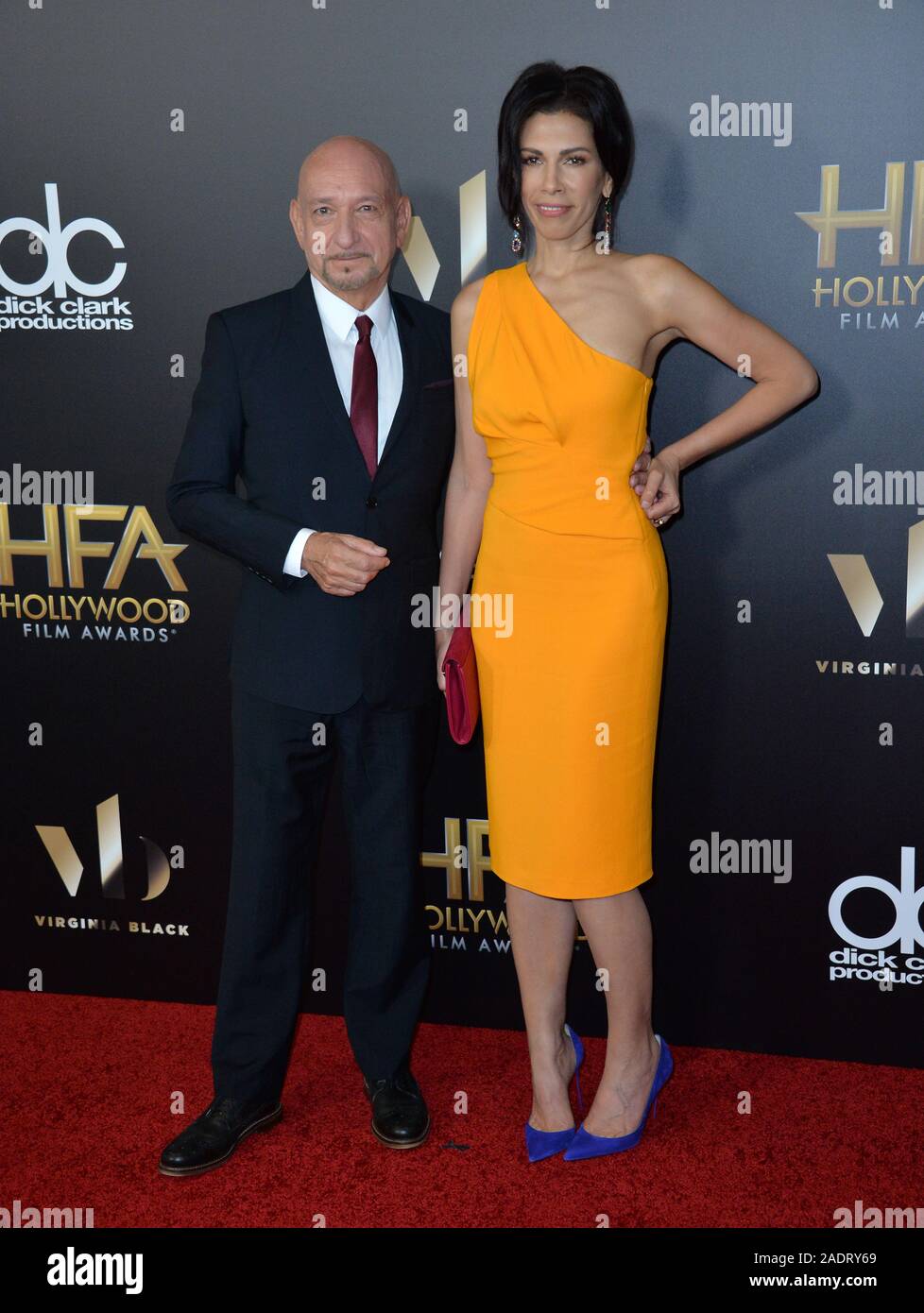 BEVERLY HILLS, CA. November 6, 2016: Actor Sir Ben Kingsley & wife ...