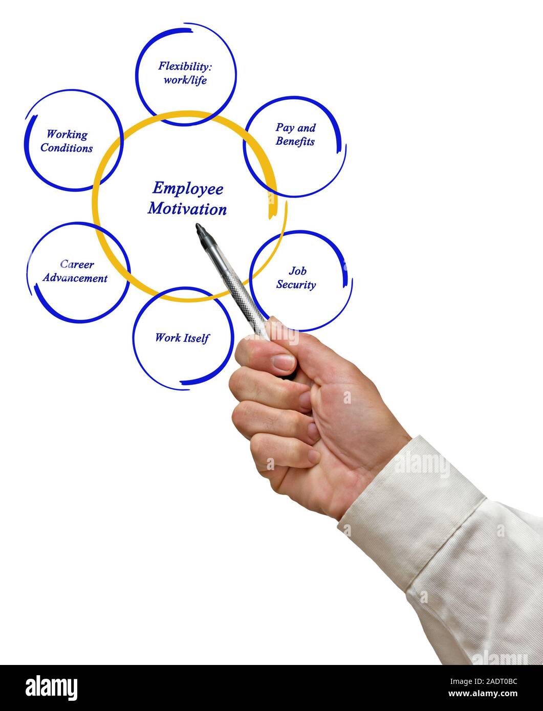 Diagram of employee motivation Stock Photo - Alamy