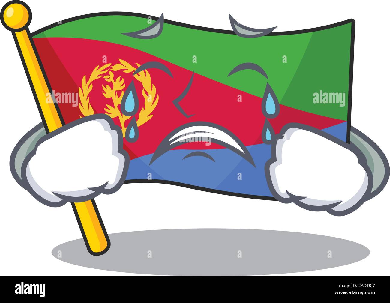 Sad Crying flag eritrea mascot cartoon style Stock Vector Image & Art ...