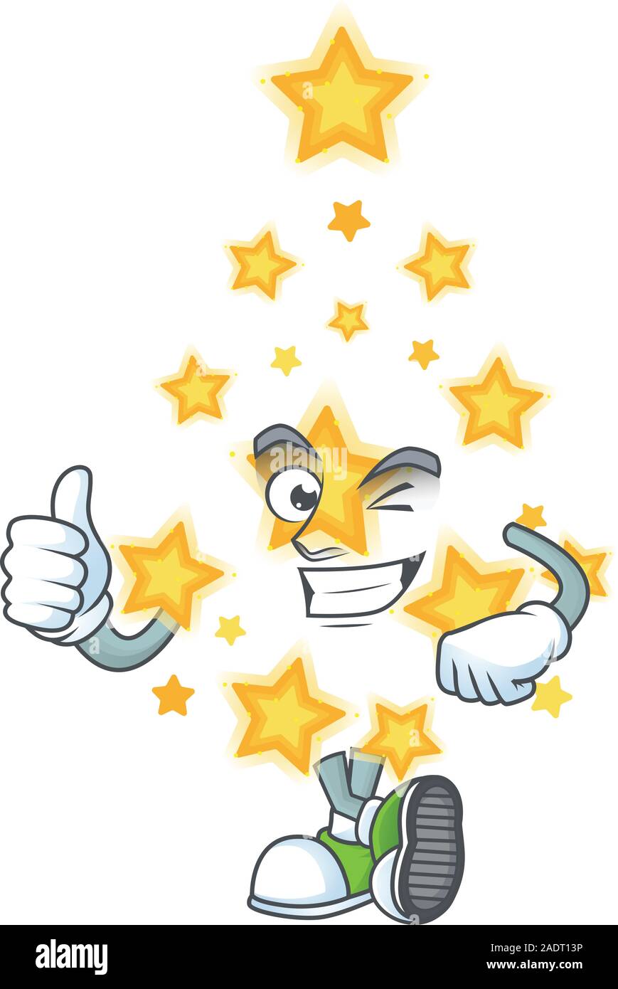 Picture of christmas star making Thumbs up gesture Stock Vector Image ...