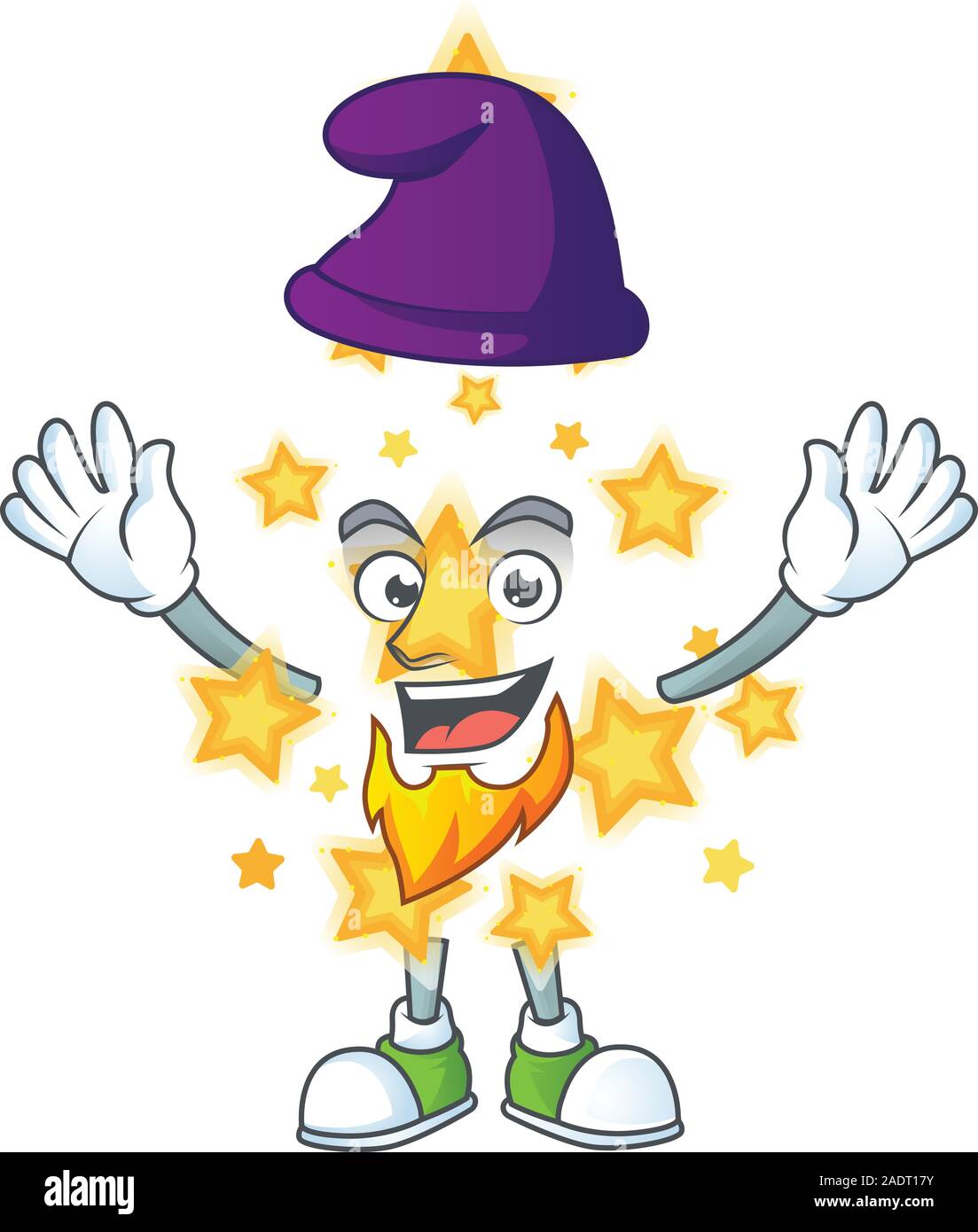 Christmas star mascot cartoon style as an Elf Stock Vector Image & Art ...