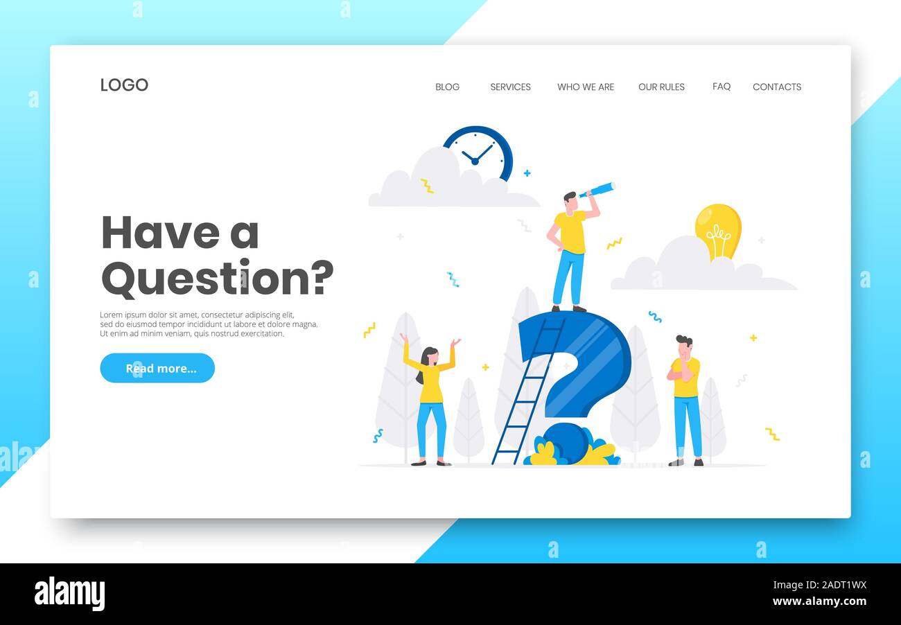 Business internet landing page concept template. Teamwork characters ...