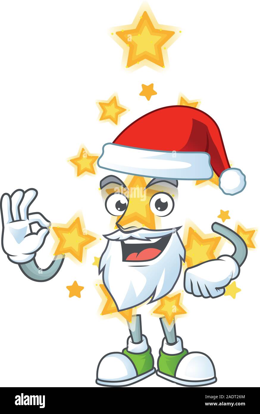 Christmas star in Santa cartoon character design Stock Vector Image ...