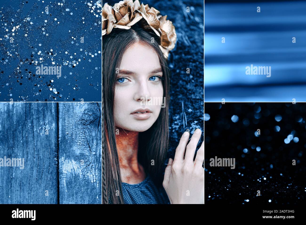 collage of blue photo Stock Photo - Alamy