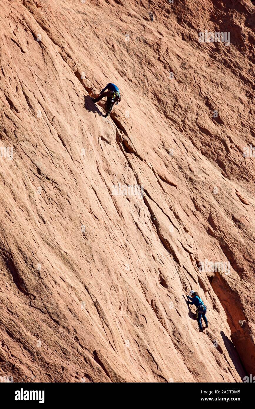 Male Rock Climber at Garden of the Gods Colorado Stock Photo - Alamy