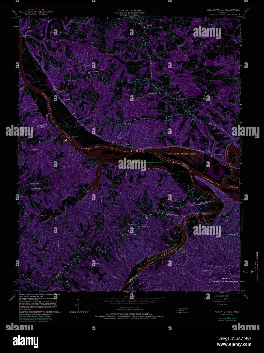 Cheatham tennessee map hi-res stock photography and images - Alamy