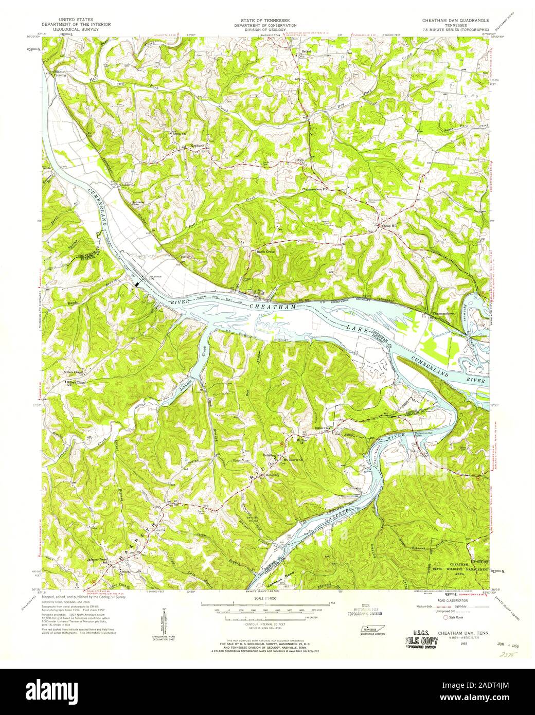 Cheatham tennessee map hi-res stock photography and images - Alamy