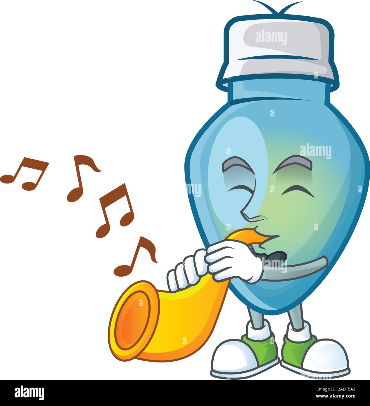Super cool blue christmas bulb cartoon character performance with ...