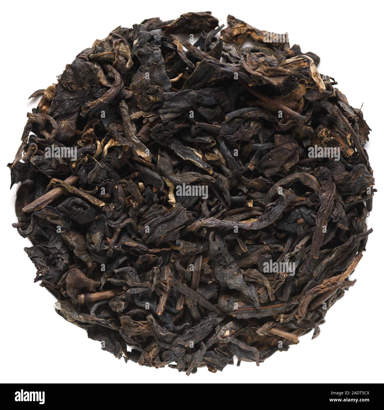Yuan Ye Da Ye Liu Pao Fermented Dark Tea in round shaape isolated Stock ...
