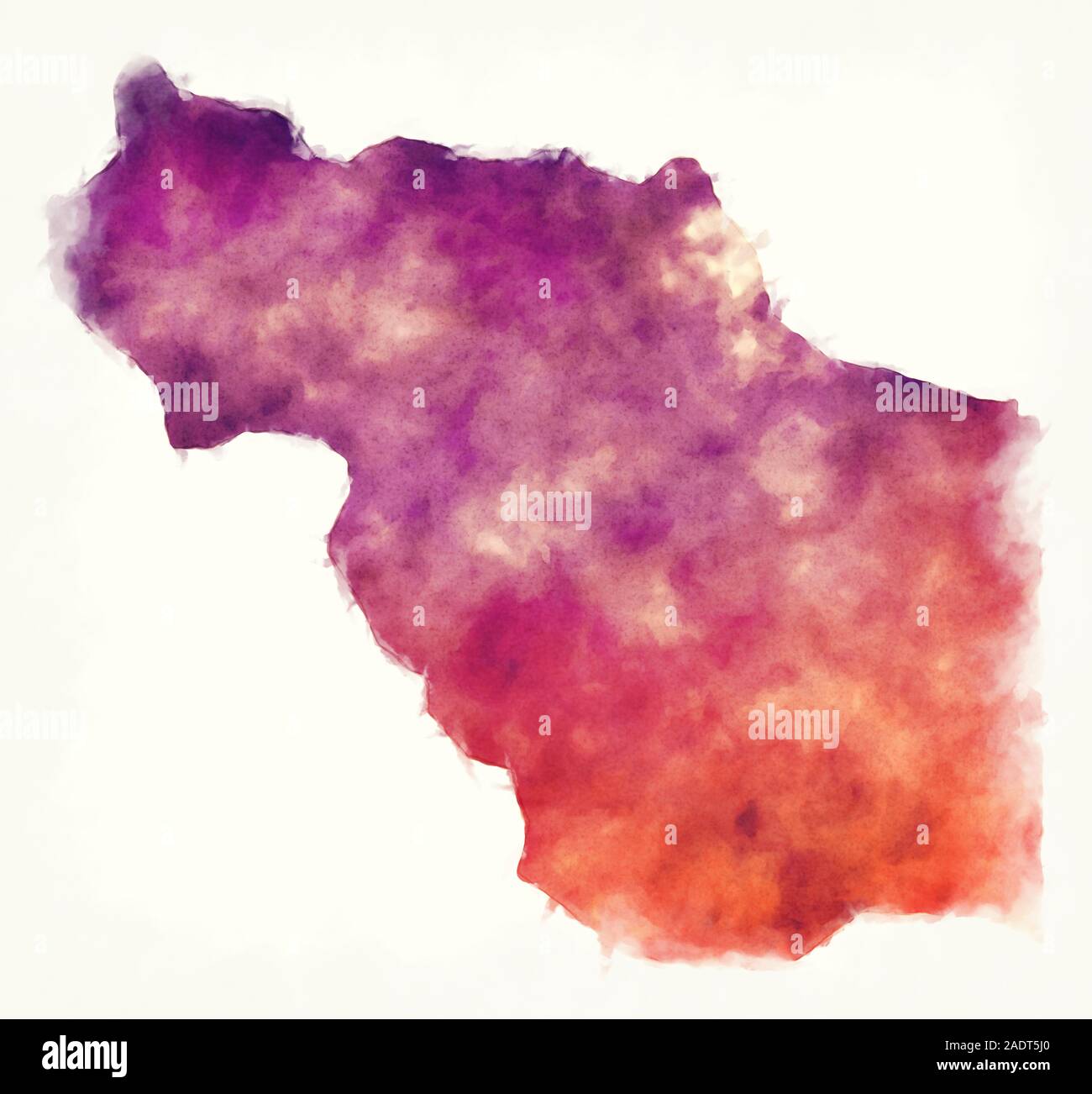 Jufra district watercolor map of Libya Stock Photo - Alamy