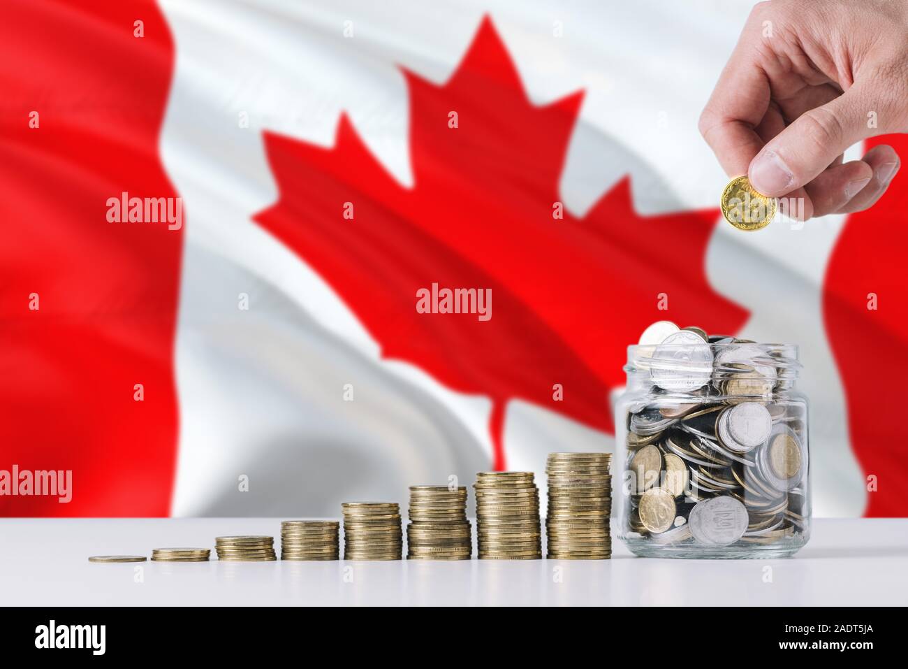 Canadian man waving canadian flag hi-res stock photography and images ...