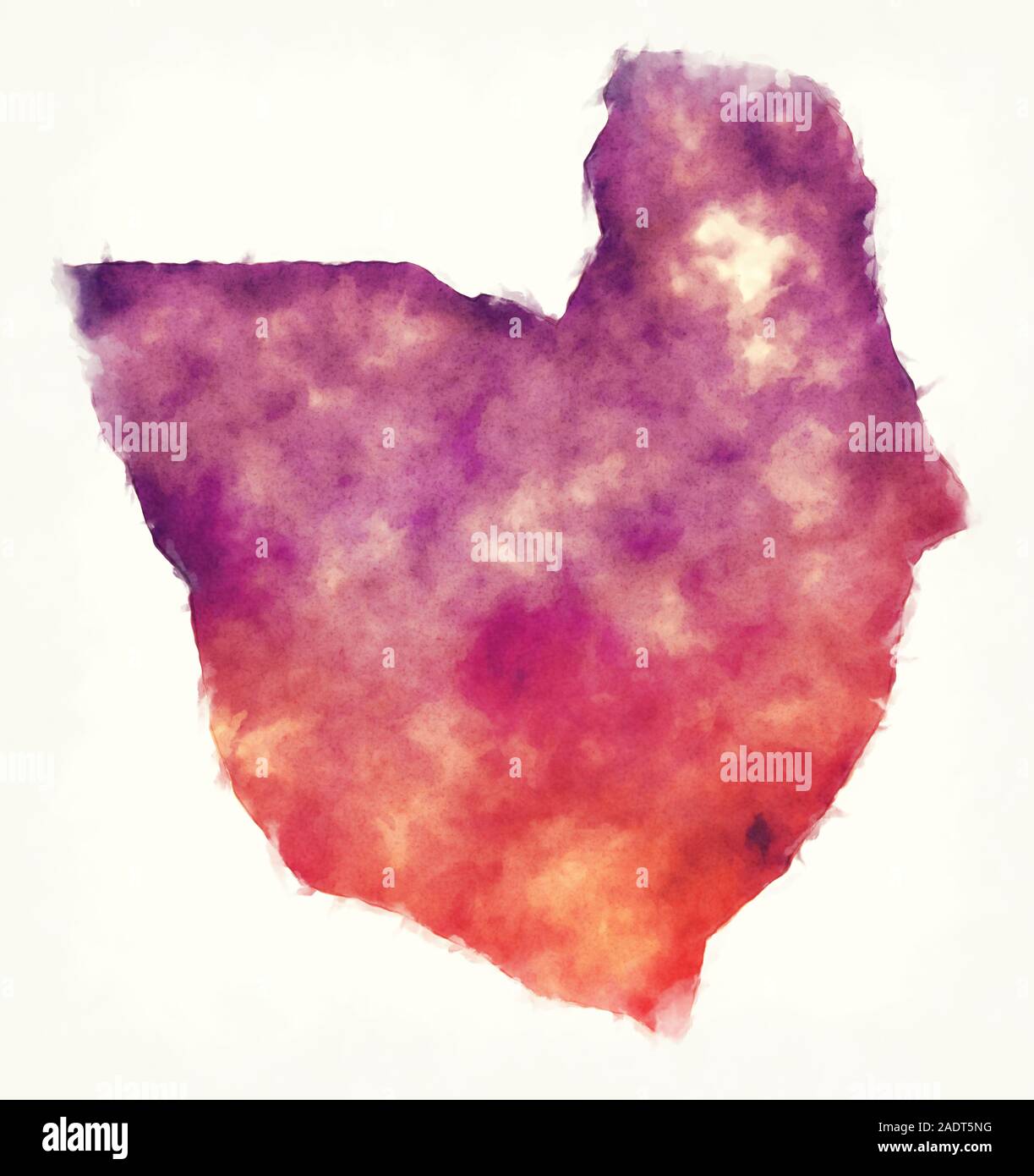 Misrata district watercolor map of Libya Stock Photo - Alamy