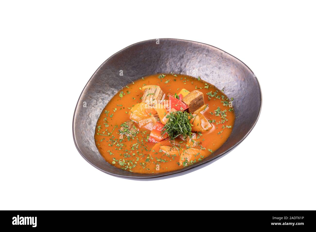 kharcho delicious soup on a white background Stock Photo - Alamy