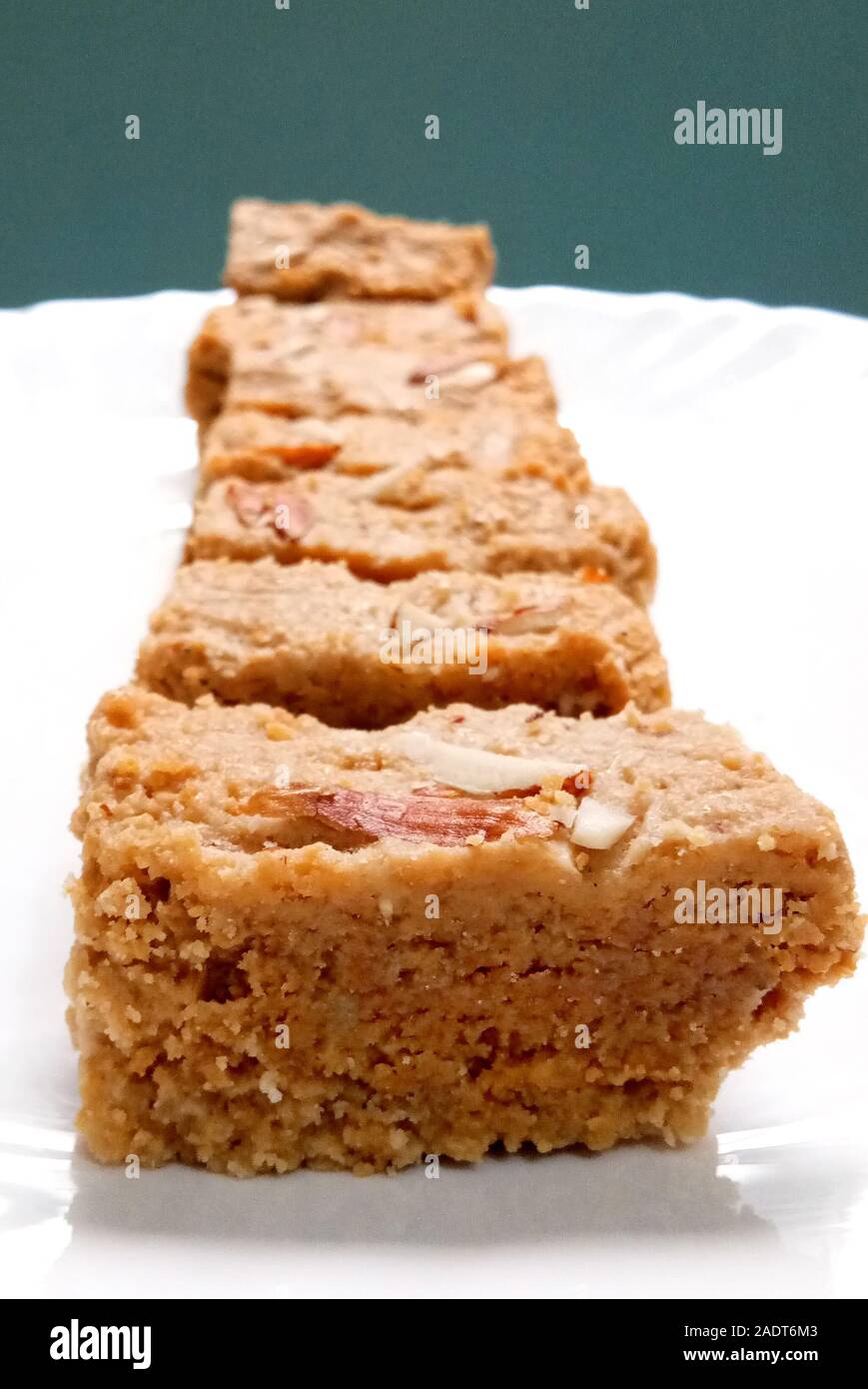 Indian Diwali Sweet Food Kalakand Also Know as Halwa or Mawa Kalakand ...