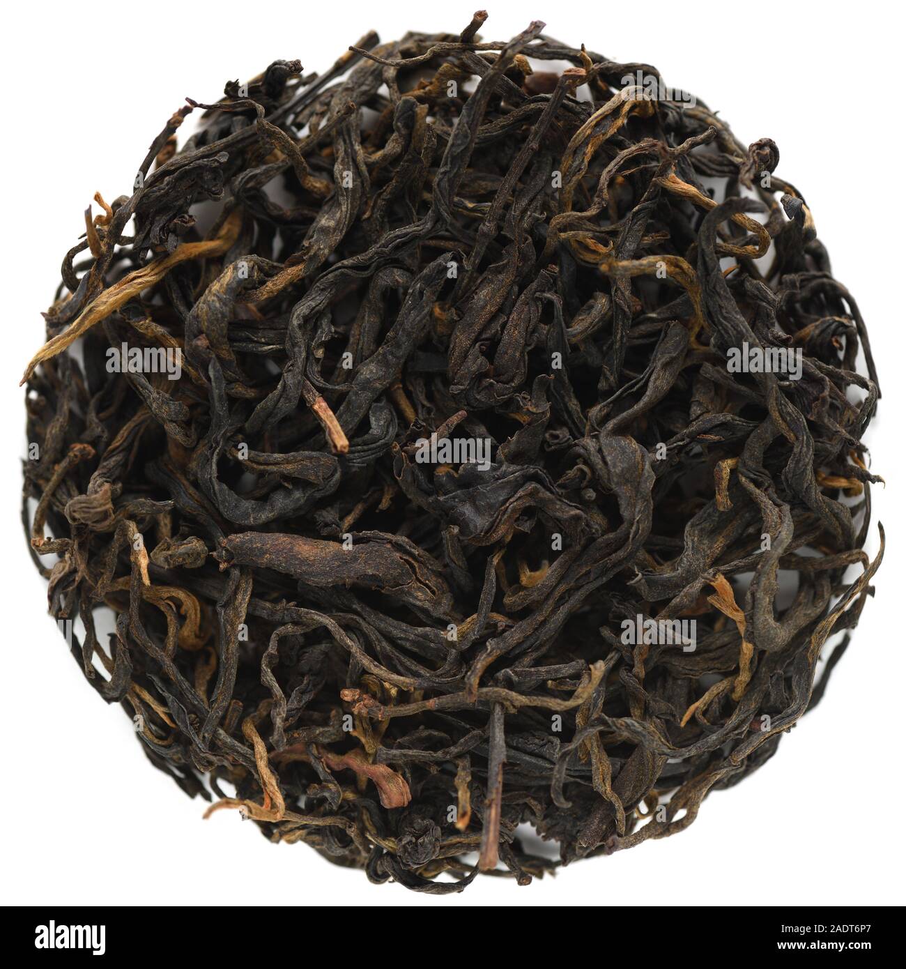 Yunnan Black Gold Black Tea round shape isolated Stock Photo - Alamy