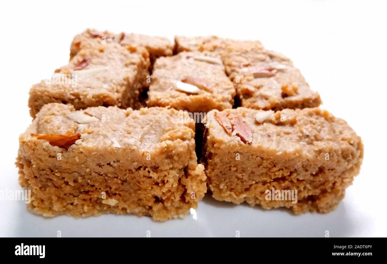 Indian Diwali Sweet Food Kalakand Also Know as Halwa or Mawa Kalakand ...