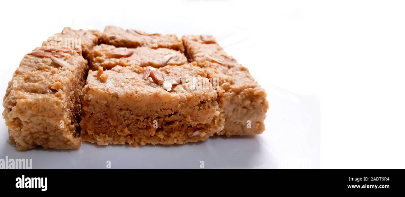 Indian Diwali Sweet Food Kalakand Also Know as Halwa or Mawa Kalakand ...