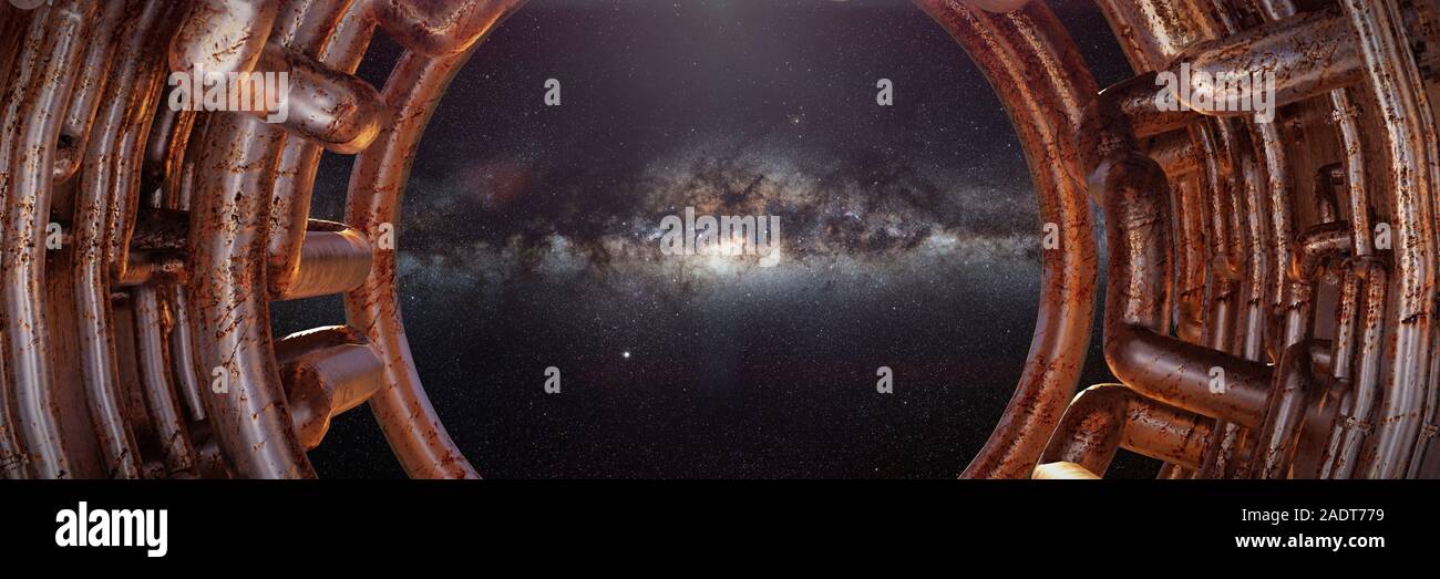 Spacecraft Interior View Window Space High Resolution Stock Photography ...