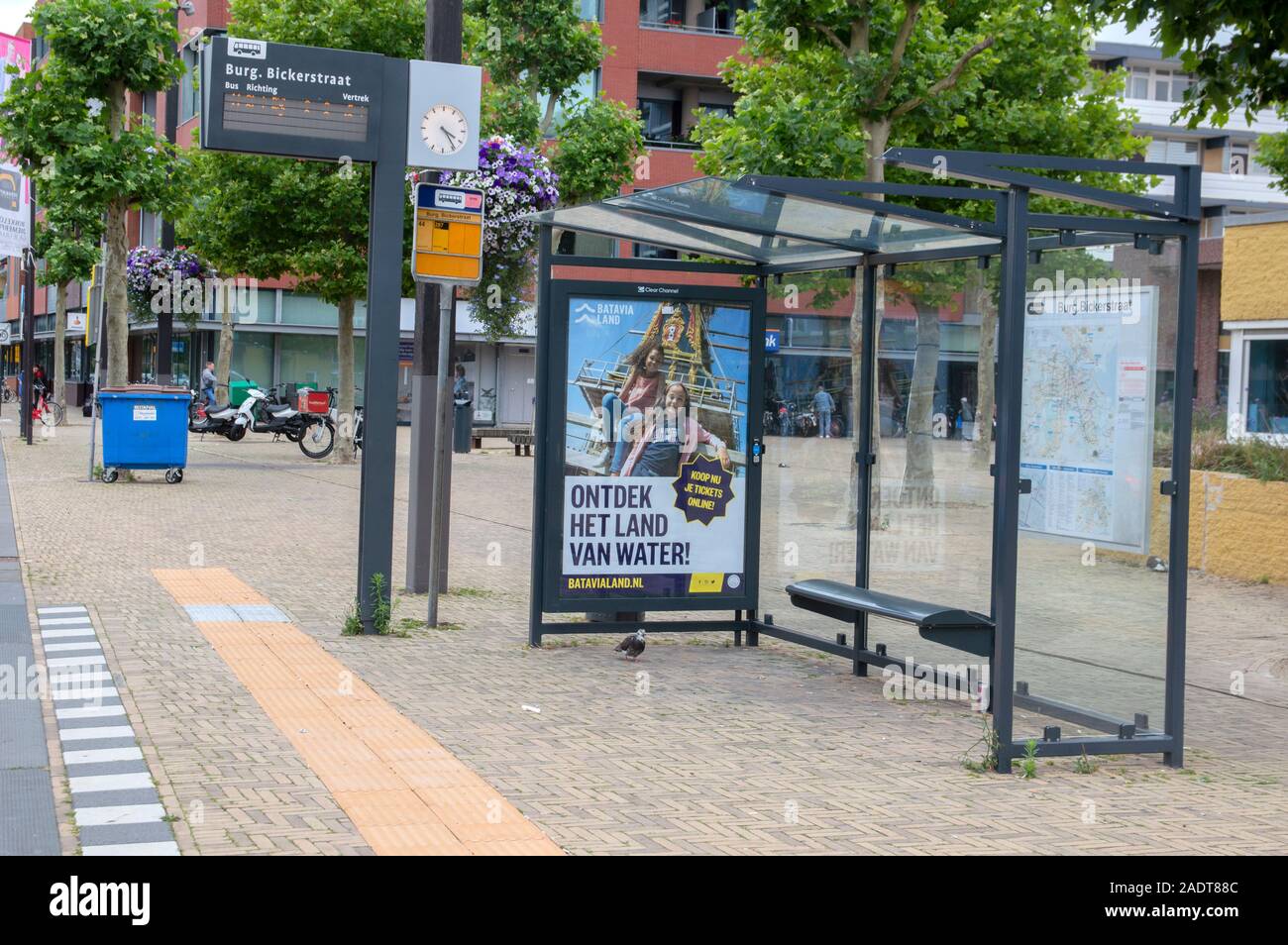 Bus Stop At The Burgemeester Bickerstraat At Diemen The Netherlands ...