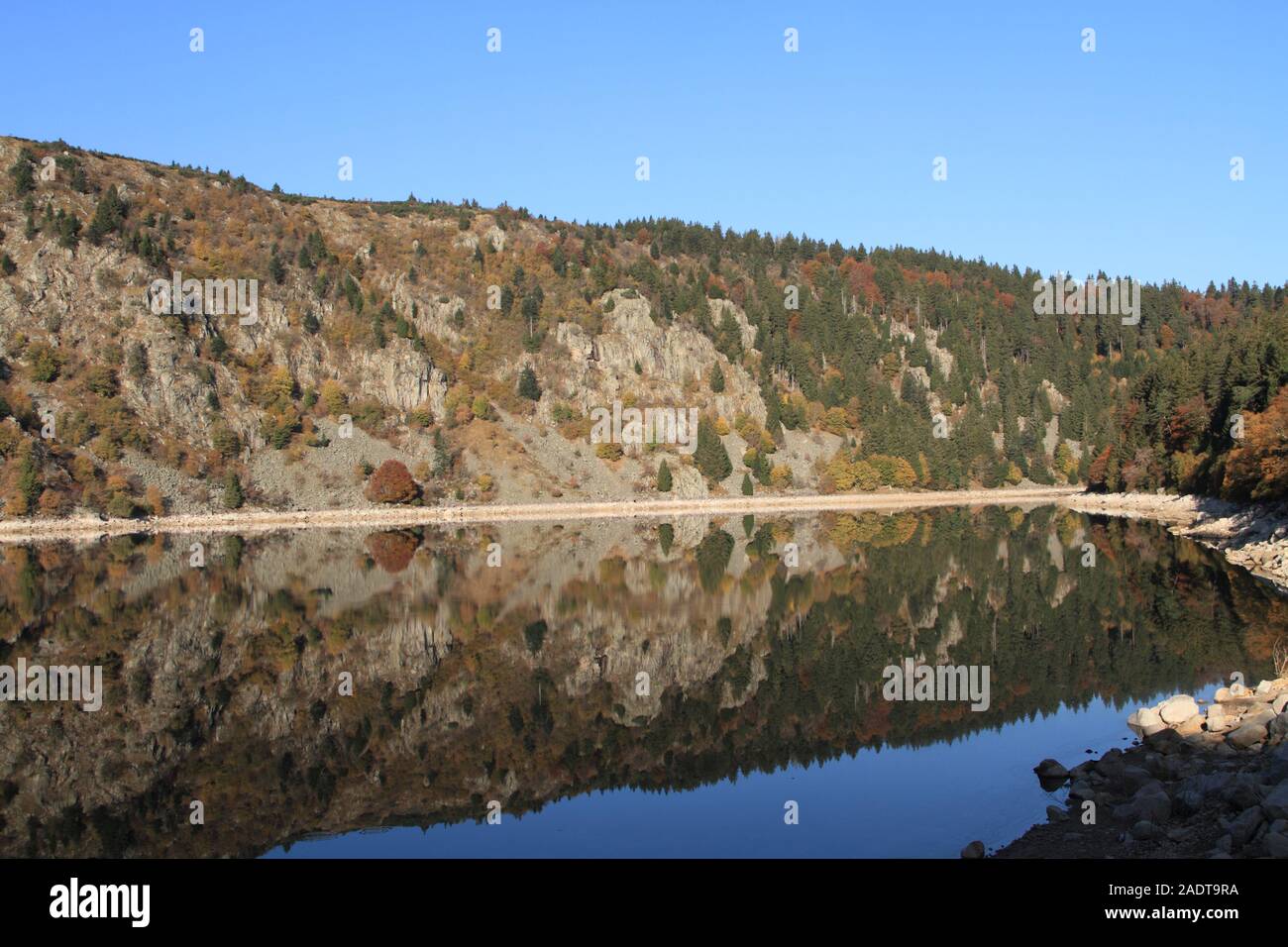 the lake Lac Blanc in the Vosges France Stock Photo - Alamy