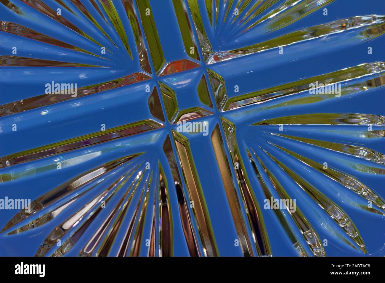 Macro abstract texture background of fine lead crystal glass with criss ...