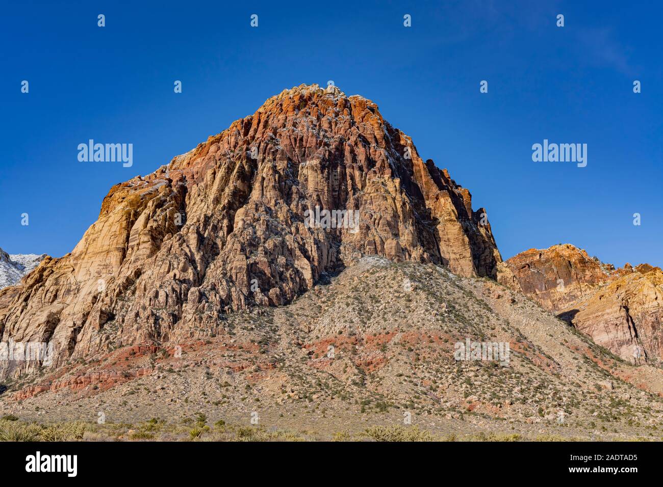 Winter snowy landscape of the famous Red Rock Canyon National ...