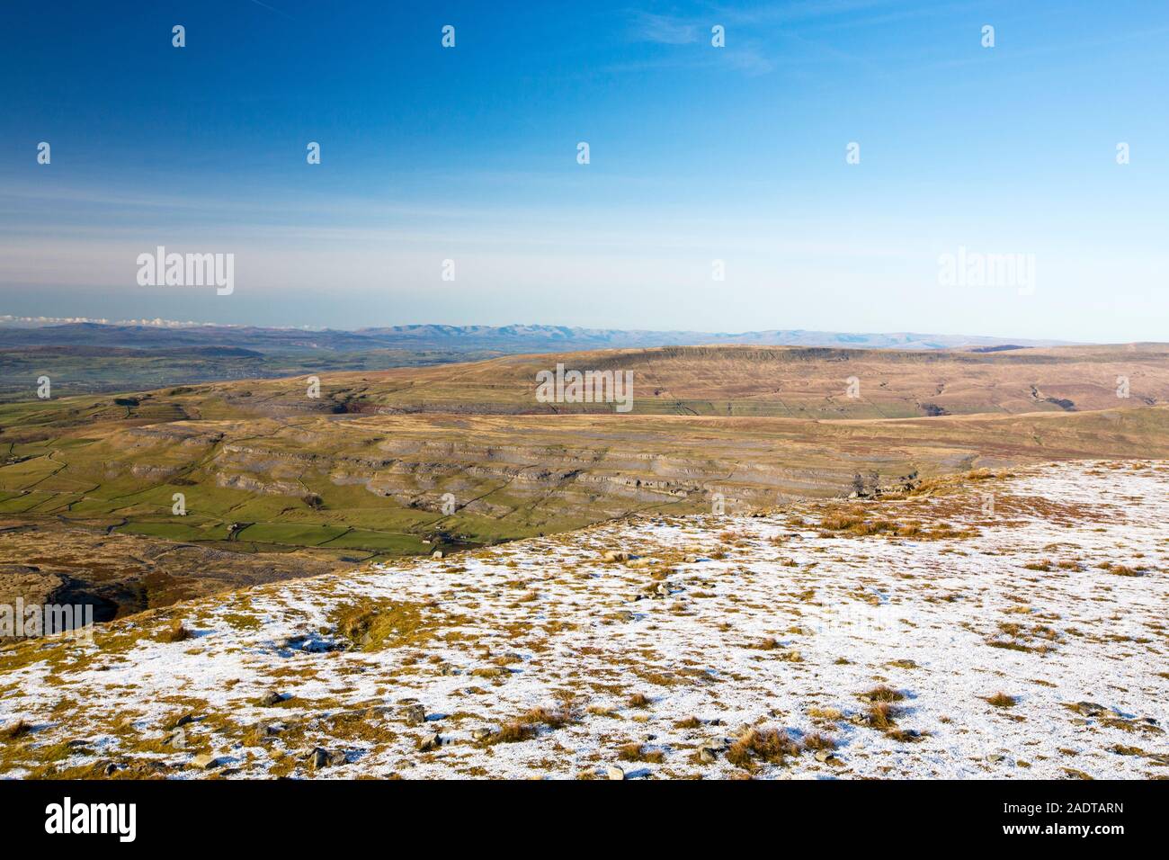 Looking down on Chapel-le Dale and across to the Lake District from the ...