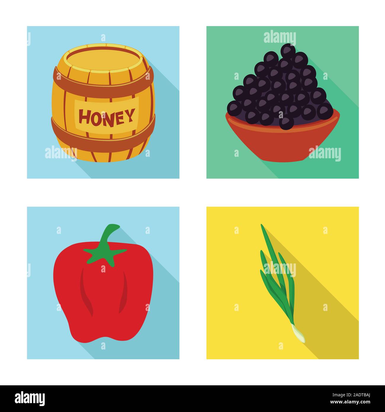 Isolated object of taste and product symbol. Collection of taste and ...