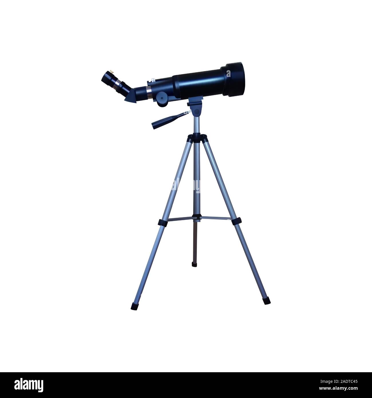 Realistic telescope on a tripod. Vector illustration. White background ...