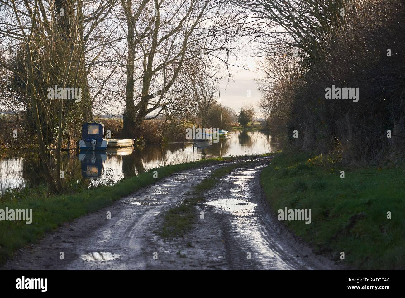 Driffield Navigation (Canal) at the village of Brigham just about at ...