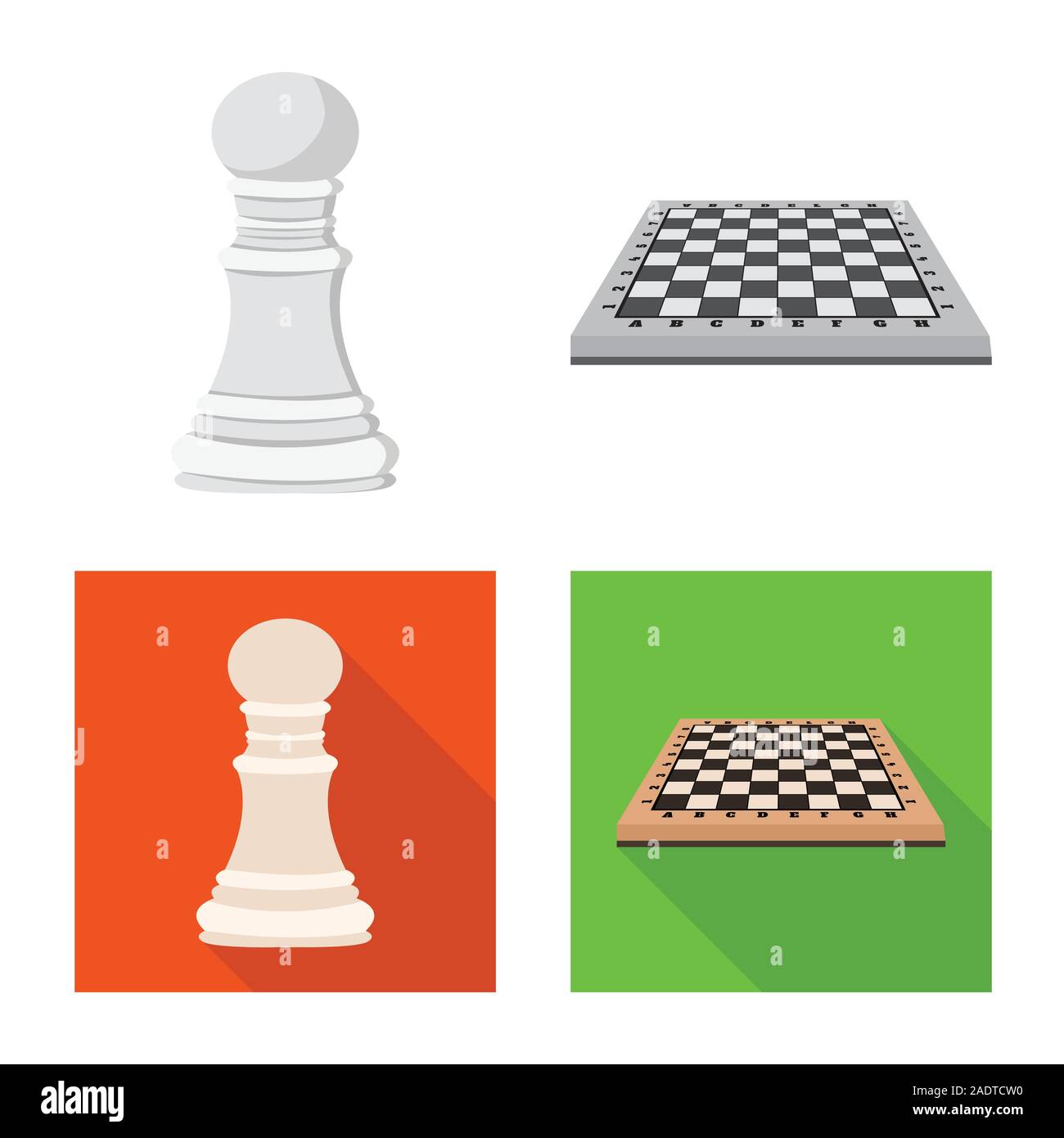 Vector design of checkmate and thin icon. Collection of checkmate and ...