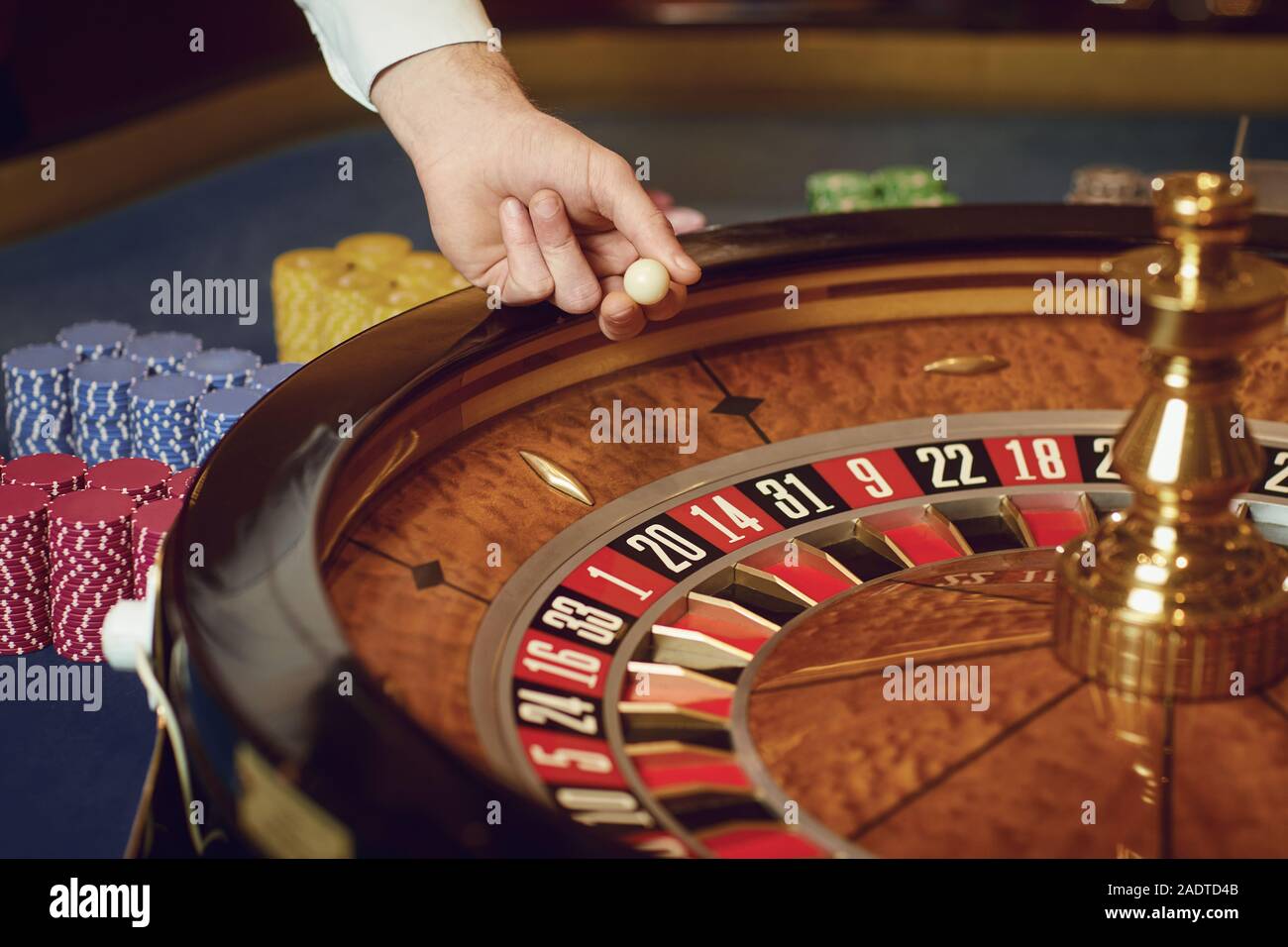 Betting on roulette wheel hi-res stock photography and images - Alamy